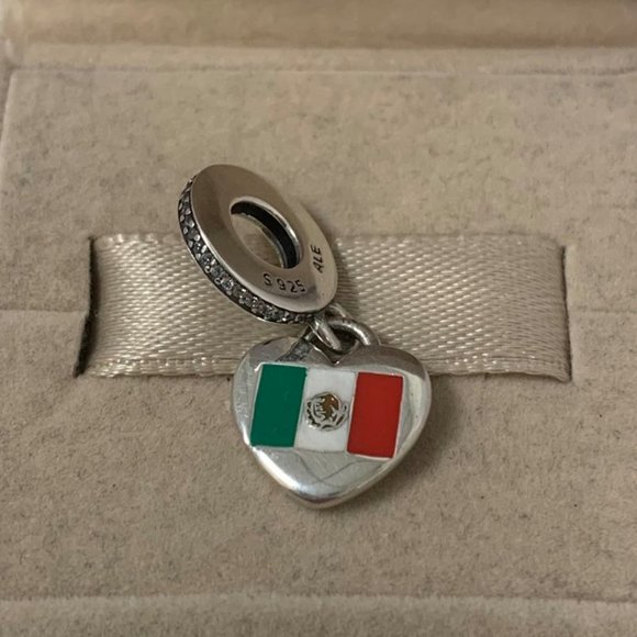Pandora | Jewelry | Pandora I Love The Mexican Flag Charm Heart Dangle ...